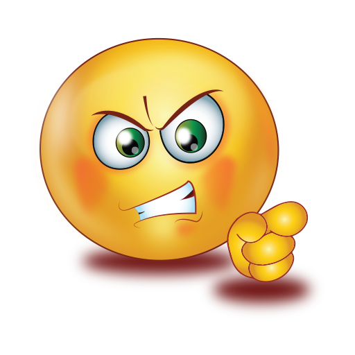 Angry Pointing Finger Emoji