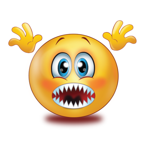Scared Open Saw Tooth Mouse Emoji