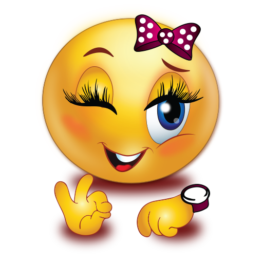 Winking Girl Perfect Timing Emoji