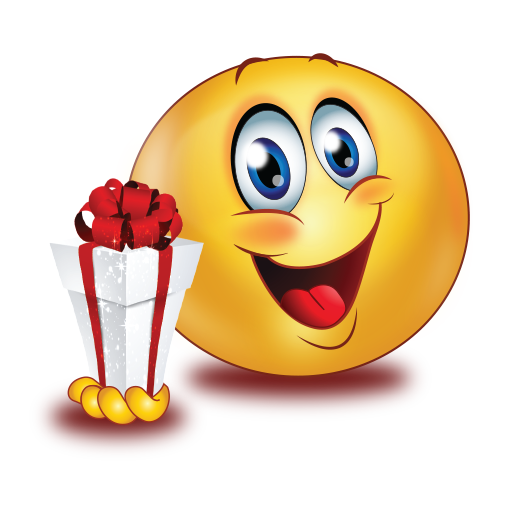 Happy With Gift Emoji