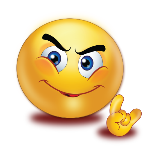 Evil Smile Hand Emoji
