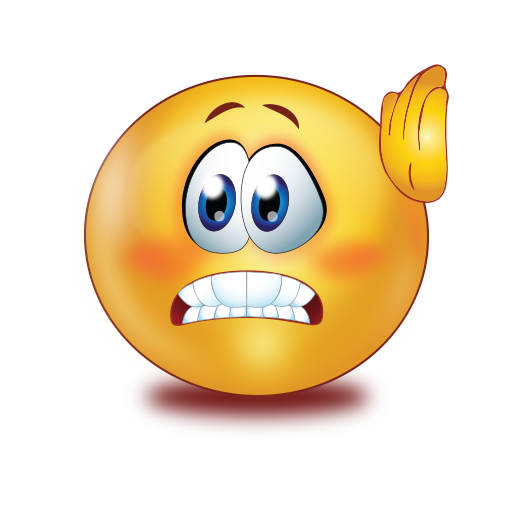 Frightened Scared Smiley Emoji