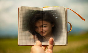 Notebook Photo Effect