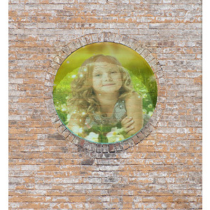 Place A Photo Of Your Loved One On A Red Brick Circle Photo Montage ...