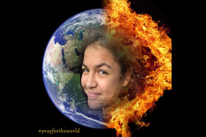 World Flag Overlay Photo Effect