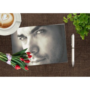 Your Image On A Sheet On The Table Photo Effect