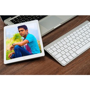 Your Picture On The Tablet On The Table Photo Effect