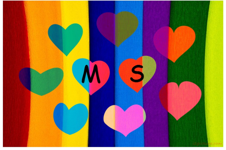 A Collection Of Colorful Hearts And Background Postcard