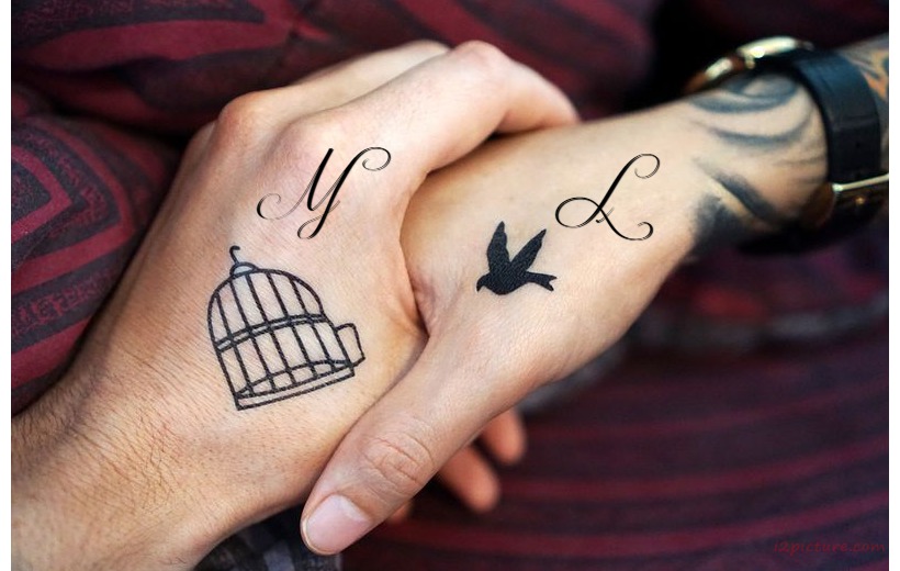 Your Name And Your Lover On Hand Postcard